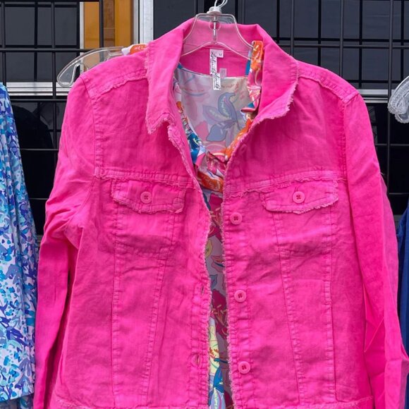 Lulu-B | Jackets & Coats | Lulub Ladies Hot Pink Lightweight Long ...